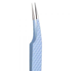 Straight Baby Blue Sparkle Color Coated Tweezers GAlash.com